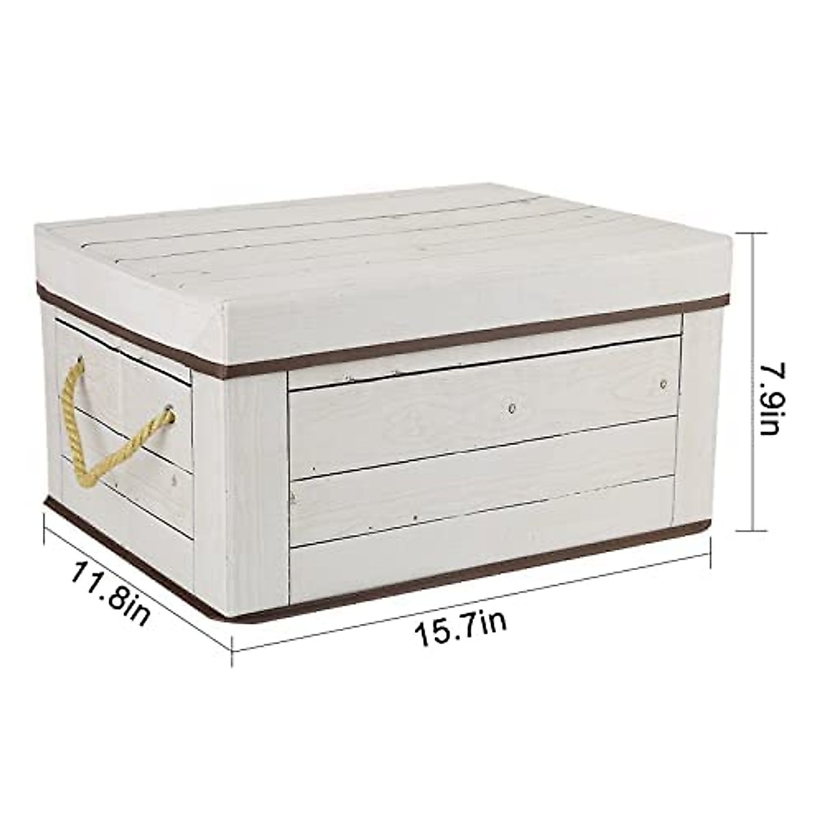Livememory Memory Box for Keepsake, Decorative Storage Box with Lids and Handles - L15.7 x W11.8 x H7.9 Inches (Not Made of Wood)