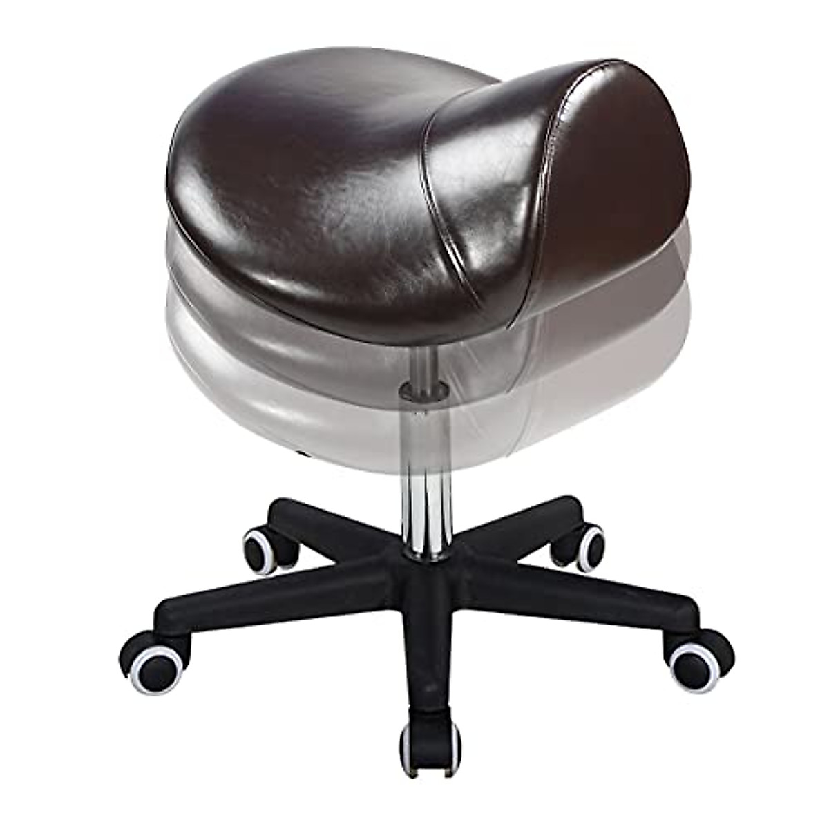 Master Massage Ergonomic Swivel Saddle Stool, Posture Chair with a Durable Pneumatic Hydraulic Lift,Perfect for Professionals and for at Home use (Coffee)