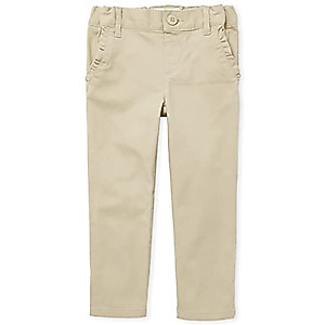 The Children's Place girls Slim Uniform Pant Jeans, Sandy Single, 5T US