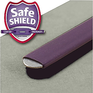 Smead 100% Recycled End Tab Pressboard Classification File Folder with SafeSHIELD Fasteners, 2 Dividers, 2" Expansion, Legal Size, Gray/Green, 10 per Box (29810)