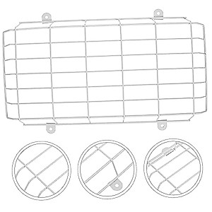 SEWOART Exit Light Exit Sign Wall Cover Wire Exit Sign Cage Emergency Light Damage Stopper Safely Exit Sign Protective Cage Tinsel Electric Wire Exit Sign Light Protective Guard Iron White