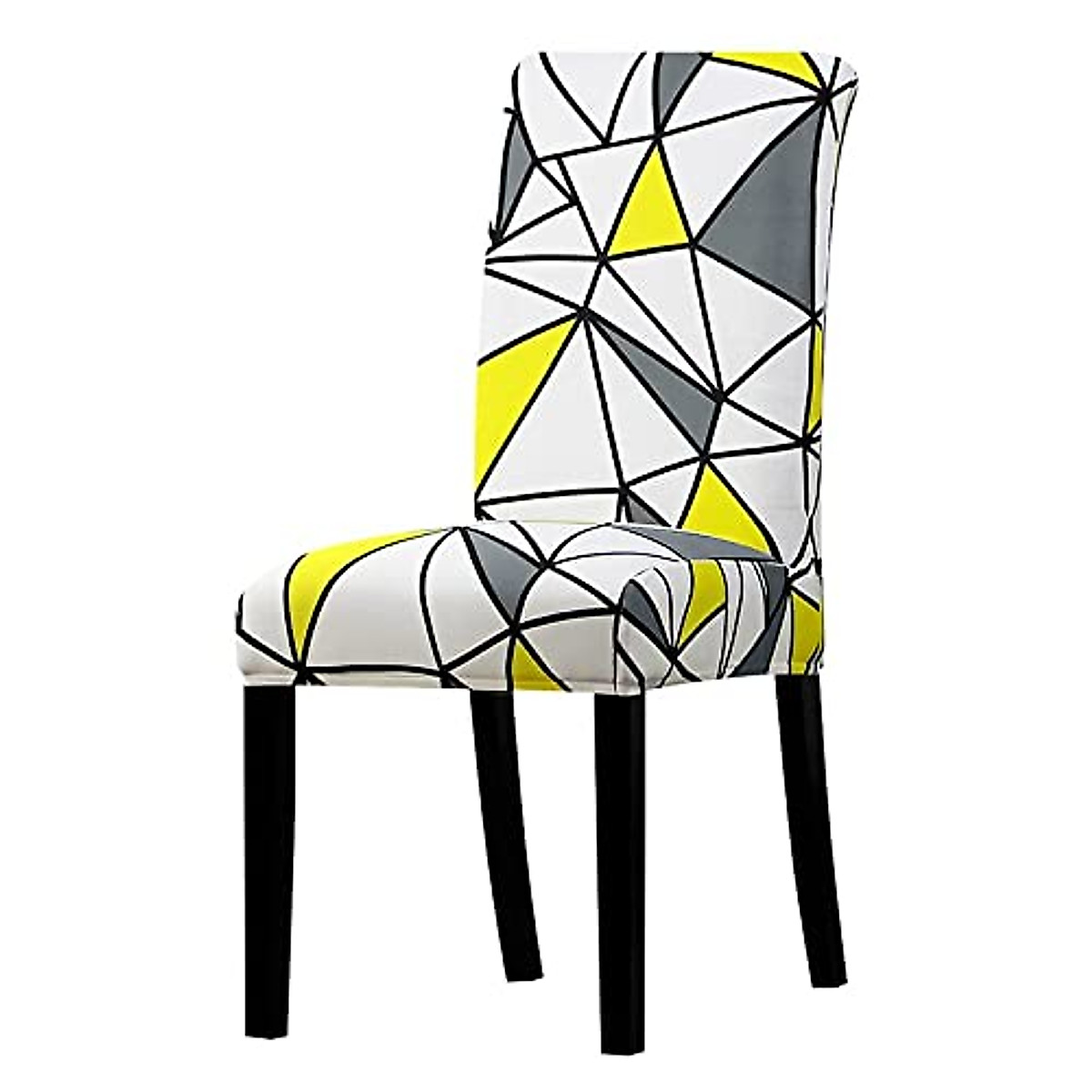 Modern Geometric Chair Cover Elastic Spandex Universal Printing Chair Cover Home Decoration Dining Chair Cover A2 6pcs