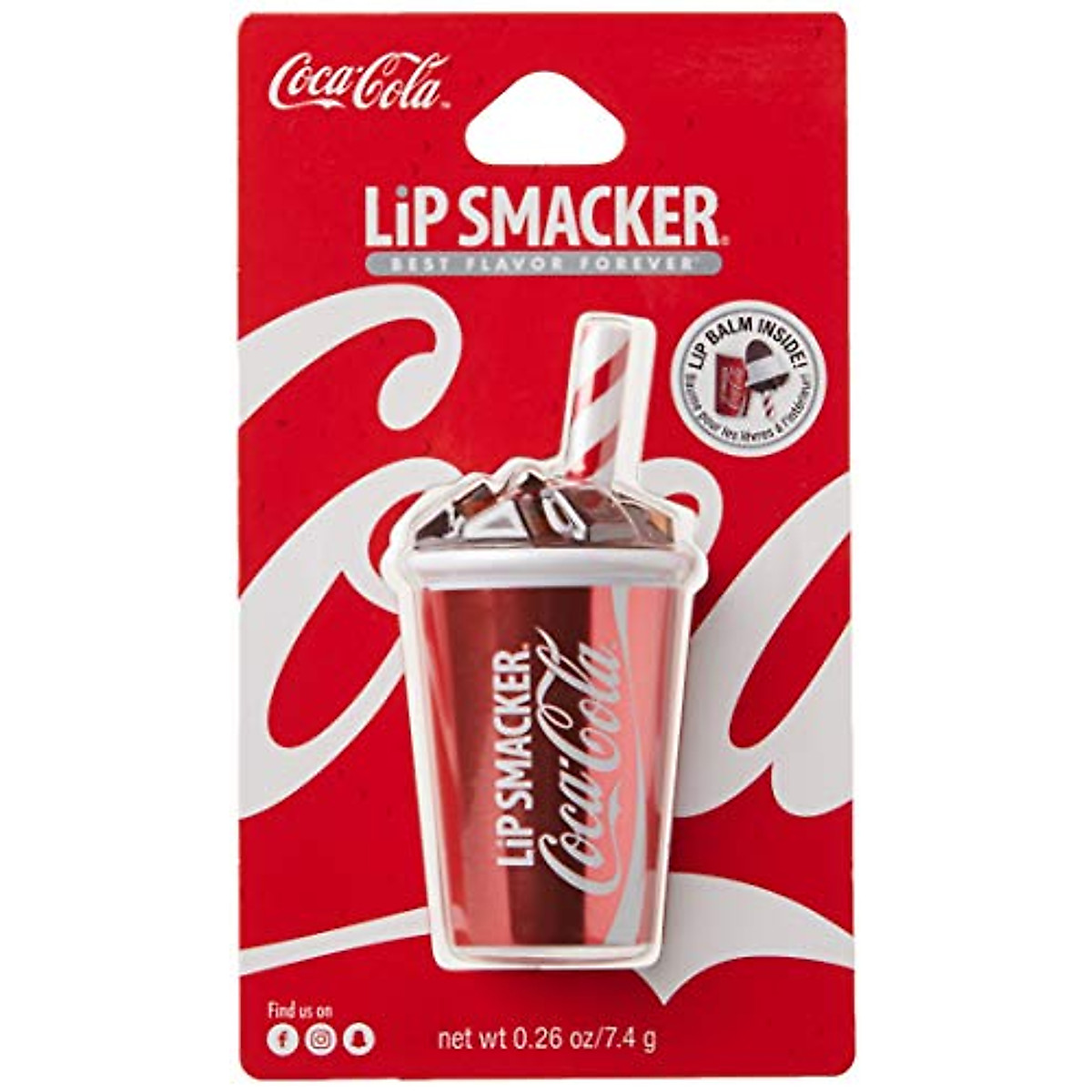 Lip Smackers Coca Cola Flavored Lip Balm, Coke Cup, Coke Flavor, Lip Care, For Kids, Women, Men
