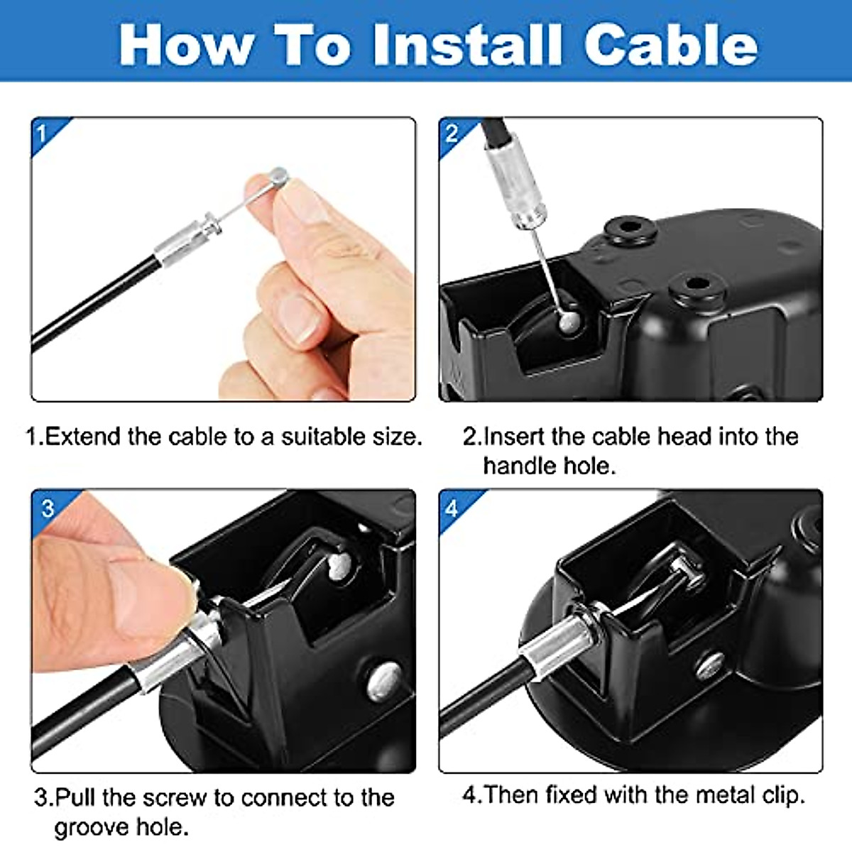 Nonley Recliner Replacement Parts, Heavy-Duty Metal Recliner Handle Replacement with Cable, Durable Recliner Pull Handle Release Fits Most Major Recliner Couch Sofa Chair