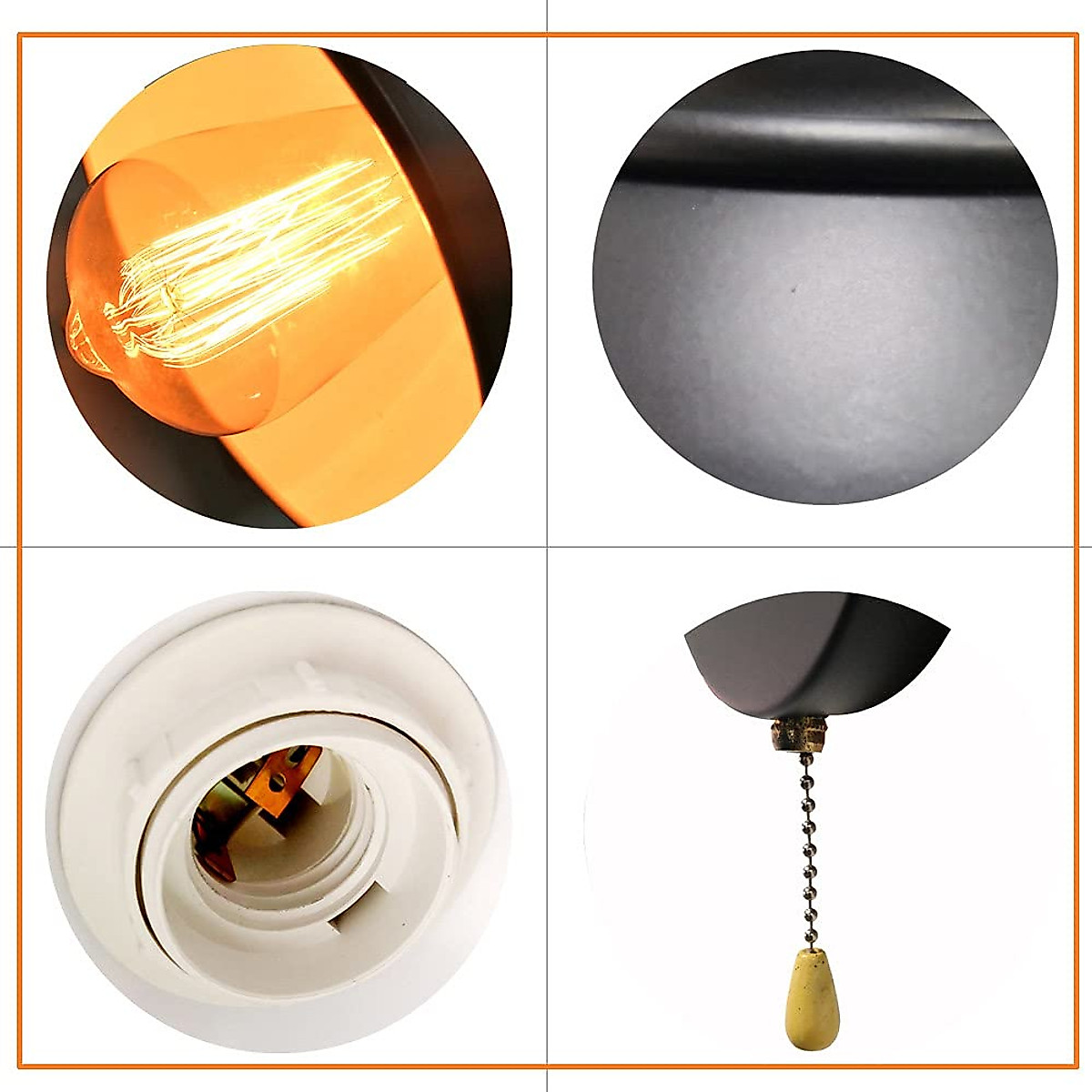 KARAOT Gooseneck Wall Lights E27 Retro Barn Wall Lamp Shade Rustic Loft Wall Sconce Industrial with Pull Cord Switch Fixture Lighting Lamp Shade for Bedroom Cafe Bar Restaurant Office