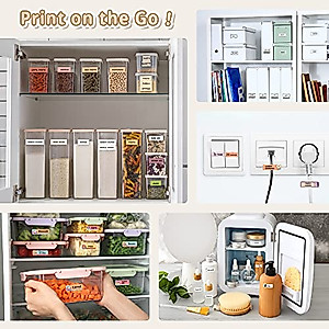 HPRT Label Makers Machine with 4 Tapes-Bluetooth Clear Label Maker Mini Waterproof Labels Compatible with iOS Android Home Office