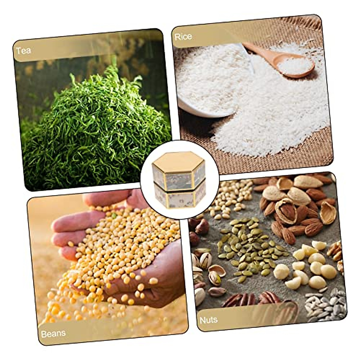 Didiseaon metal cookie tin snack container metal can with lid snacks container coffee bean jar loose leaf tea storage round tea tin tea bag holder teabags organizer tea and coffee organizer