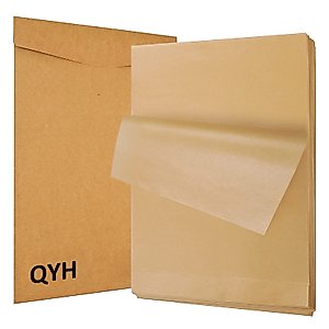 QYH 100 Pcs Parchment Paper Sheets for Baking, 8x12 Inches Unbleached, Precut Parchment Paper for Baking Cookies, Frying, Air Fryer, Cooking, Grilling Rack, Oven