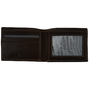Timberland mens Sportz Quad Leather Passcase Wallet , Dark Brown, One Size