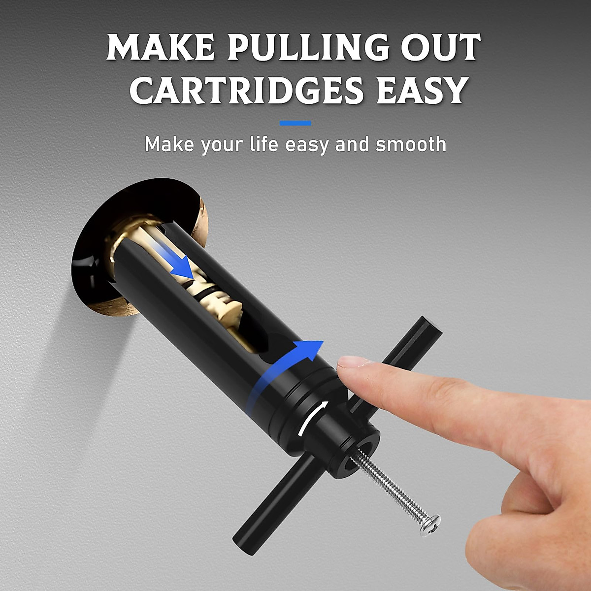 104421U Cartridge Removal Tool Replacement for Moen 1200,1222,1225, Spool Puller Tool Replacement for Moen Pressure Balance Tub/Shower Faucet Puller Tool, Posi-Temp Valve Series