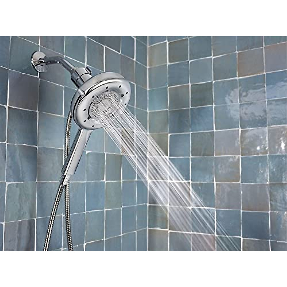 Moen N400H0CH Quattro Handheld Four Unique Shower Experiences and Magnetix Dock, Chrome