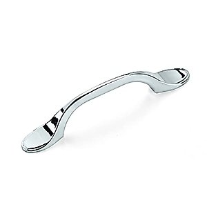 Amerock | Cabinet Pull | Polished Chrome | 3 inch (76 mm) Center-to-Center | Ravino | 1 Pack | Drawer Pull | Drawer Handle | Cabinet Hardware