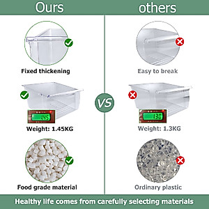 Hosile Crisper Bin, 4.5 Gallon Capacity, Clear Plastic, Replaces OEM Part #2188661, Fits Some Whirlpool, Kenmore, M-a-ytag, Amana, Estate, Crosley, Inglis, Roper, Ikea, Kirkland