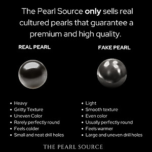 THE PEARL SOURCE Tahitian Real Pearl Earrings for Women - 14k Gold Leverback Earrings | Hypoallergenic Earrings with Genuine Drop Shape Tahitian Cultured Pearls, 11-12mm
