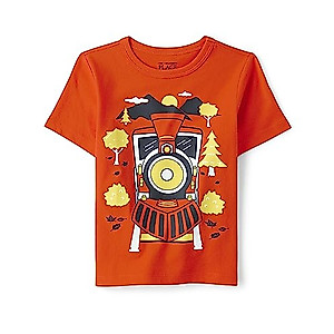 The Children's Place Baby-Boys And Toddler Boys Short Sleeve Graphic T-shirt Train 5T