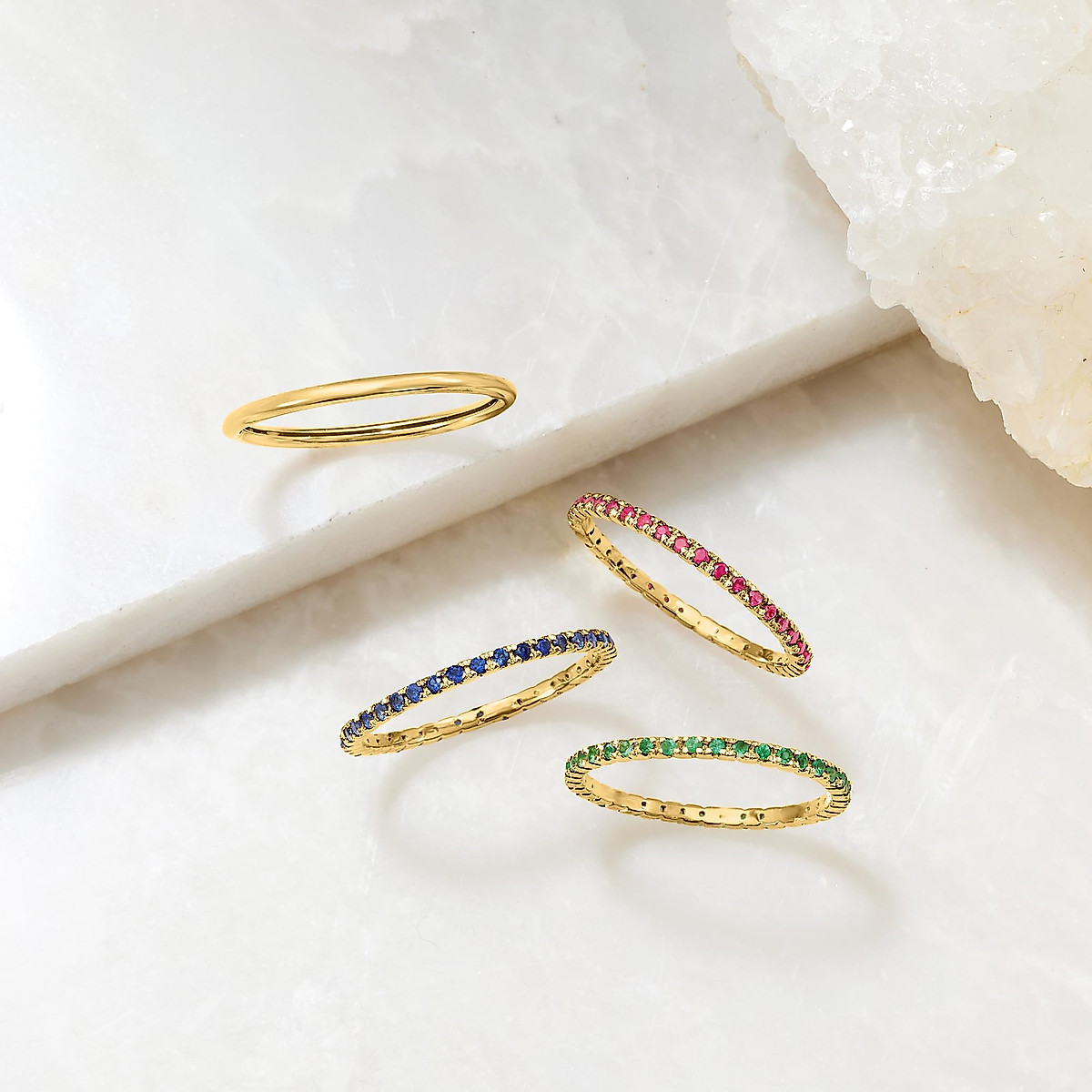 RS Pure by Ross-Simons 0.33 ct. t.w. Gemstone Eternity Band in 14kt Yellow Gold