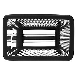 Professional Box Grater, Stainless Steel with 4 Sides, Best for Parmesan Cheese, Vegetables, Ginger, XL Size, Black