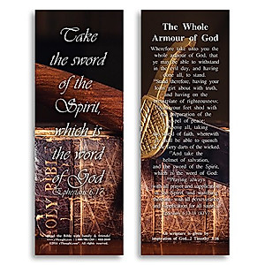 eThought BB-FBV-100 Bible Verse Cards - Pack of 100 Religious Bookmarks - Scripture Memorization Cards, Bible Verse Markers, Encourage and Share The Gospel, Full Color