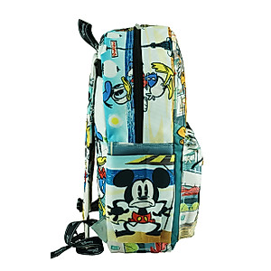 Disney Mickey Mouse Wondapop Deluxe Oversize Print Large 16" Backpack with Laptop Compartment - A19757