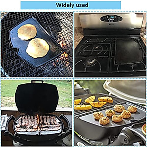 6558 Cast Iron Griddle for Weber Q100 Q120 Q140 Q1000 Q1200 Q1400 Series Gas Grills, 12.6 x 8.6 inch Cooking Plate for weber q1200 liquid propane grill Replacement Parts