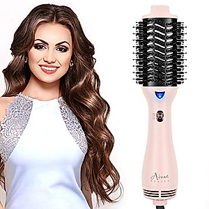 Hair Dryer Brush, Aima Beauty One Step Hair Dryer and Styler Volumizer with Negative Ion for Reducing Frizz and Static, Hair Styling Tools, Pink