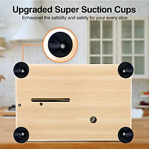 Manual Bread Slicer Versatile Hand-Crank Bread Slicer Manual Rotary Bread Slicer stainless steel slices for Butter, Chocolate, Sausage etc Adjustable Width 0.78'' for Homemade & Commercial Use