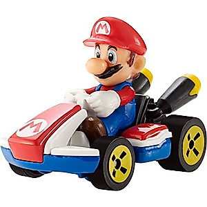 Hot Wheels Mario Kart Vehicle 4-Pack, Set of 4 Fan-Favorite Characters Includes 1 Exclusive Model, Collectible Gift for Kids & Fans Ages 3 Years Old & Up