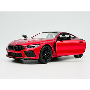 KiNSMART BMW M8 Competition Coupe Red 5" 1:36 Scale Die Cast Metal Model Toy Car w/Pullback Action