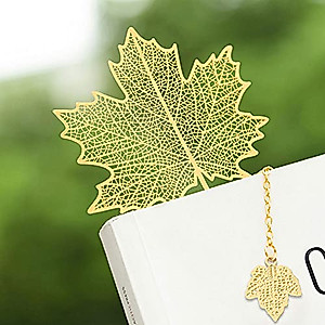 4 Pcs Metal Bookmarks with Chain, Golden Hollow Bookmark Graduation Gifts for Women, Men, Book Lovers, Writers, Readers