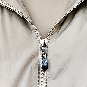 10 PCS Zipper Pull Replacement Metal Fix Zip Puller Detachable Zipper Pull Tab for Luggage Jacket Bag Backpack Purse (Black)