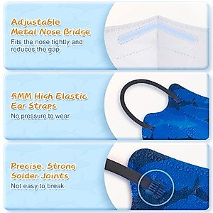 FENFEN Kids KN95 Face Mask Disposable - Kid KN 95 Masks Children Small Size Breathable Boys Kids KN95 Mask Mascaras KN95 Para Niños 50 Pack