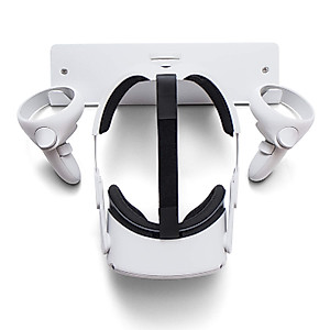 CNBEYOUNG Metal VR Headset Wall Mount Storage Stand Hook Compatible with Quest 3S 3 Quest 2 Pro, Apple Vision Pro, Valve Index, PSVR 2, HTC Vive VR XR Headsets and Controllers(Aluminum Alloy-Silver)