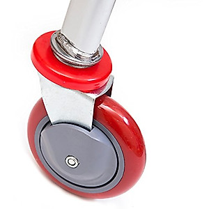 Coin Laundry Cart, CART&SUPPLY [Heavy Duty][Rolling Cart] Laundry Cart with Double Pole Rack [Chrome]