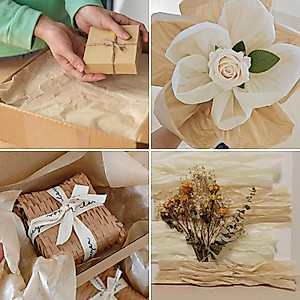 Brown Tissue Paper 100 Sheets, 20"X14" Tissue Paper Bulk for DIY Crafts Arts Decorations Bags Packaging, Wrapping Tissues Paper for Birthday Wedding All Holidays Decor