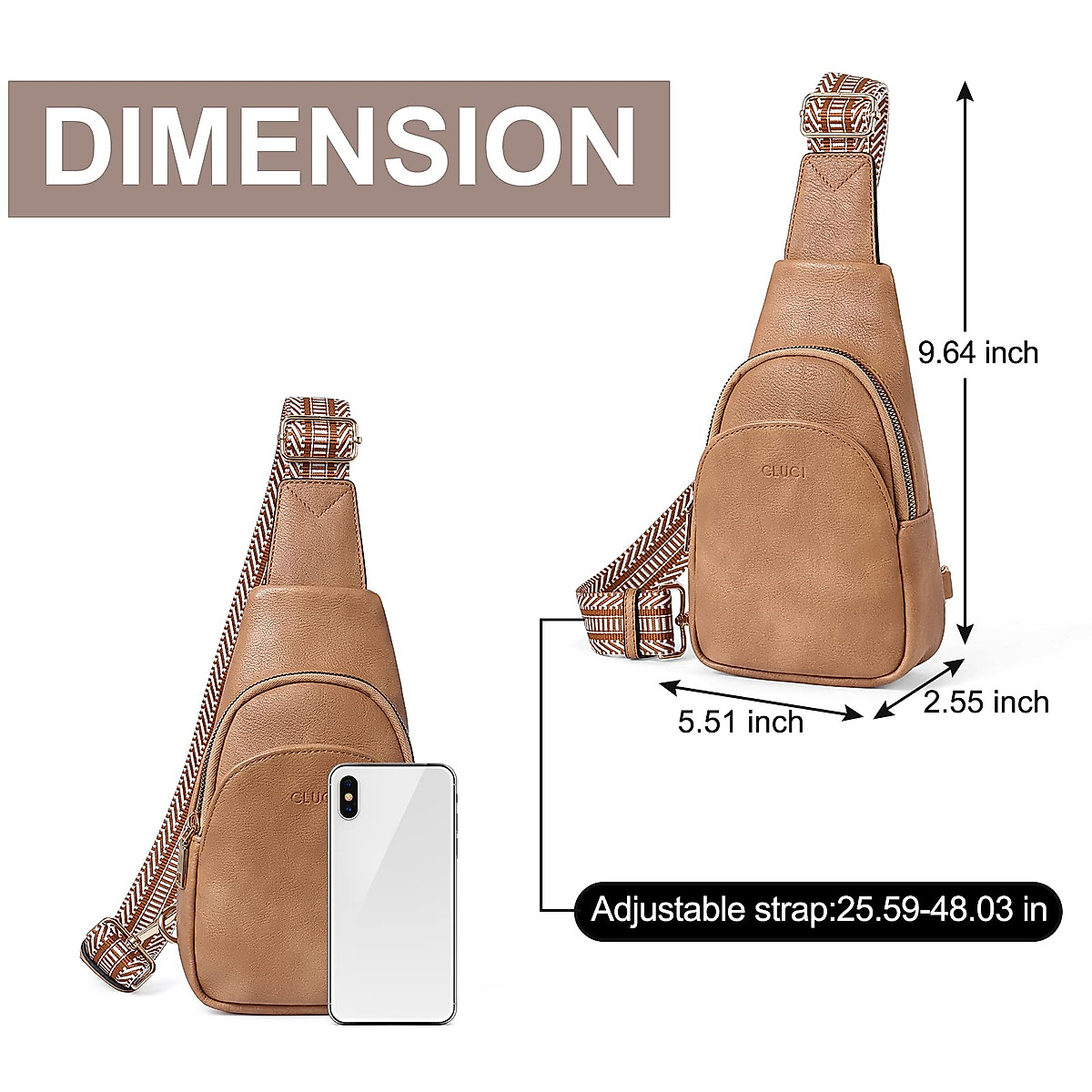 CLUCI Womens Backpack Purse Small Sling Bag for Women