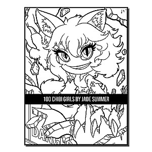 100 Chibi Girls: An Adult Coloring Book Collection with Cute Girls, Fantasy, Horror, Christmas, and More!