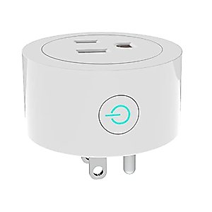 MoesGo Smart WiFi Power Dimmer Plug, Brightness Adjust Timer Socket, Tuya Smart Life App Remote Control, Compatible with Alexa and Google Home White