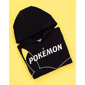 Pokemon Hoodie Boys Kids Game Gifts Pikachu Black Jumper Pullover 5-6 Years
