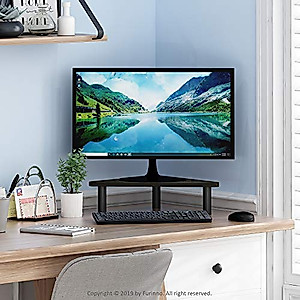 Furinno Turn-N-Tube Corner Monitor Riser Stand, Espresso/Black