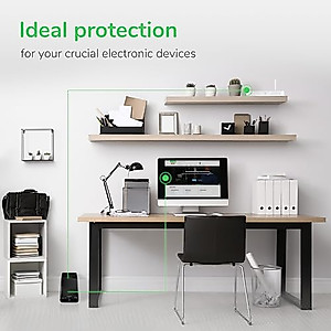 APC UPS Battery Backup Surge Protector, 425VA Backup Battery Power Supply, BE425M, Black