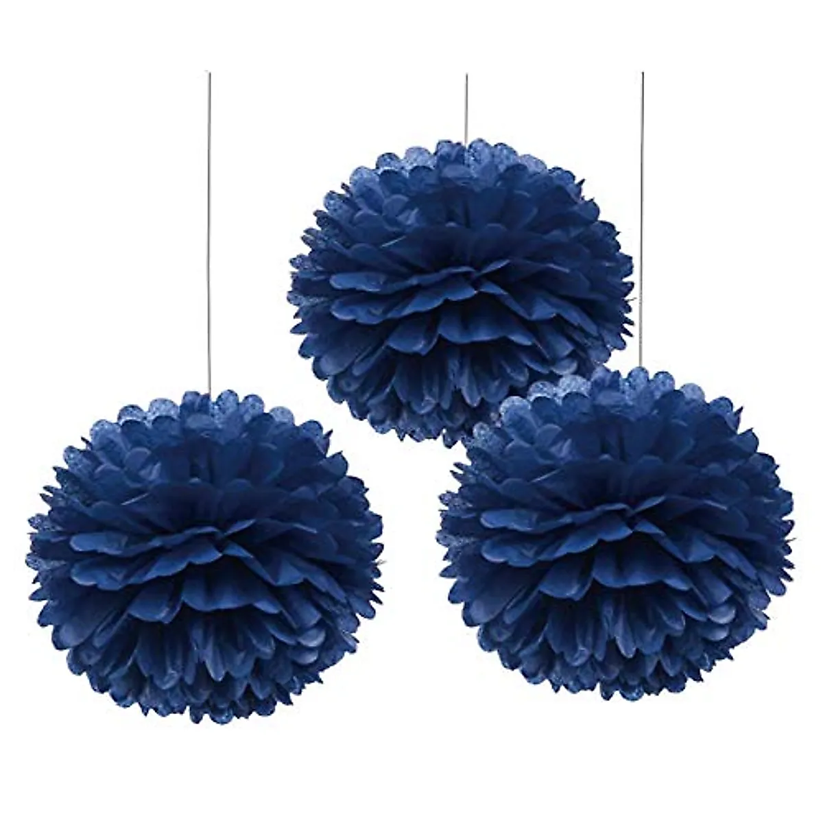 TopAAA 12pcs Tissue Paper Flower Poms Wedding Birthday Party Room Decoration of 10 inches (Royal Blue)