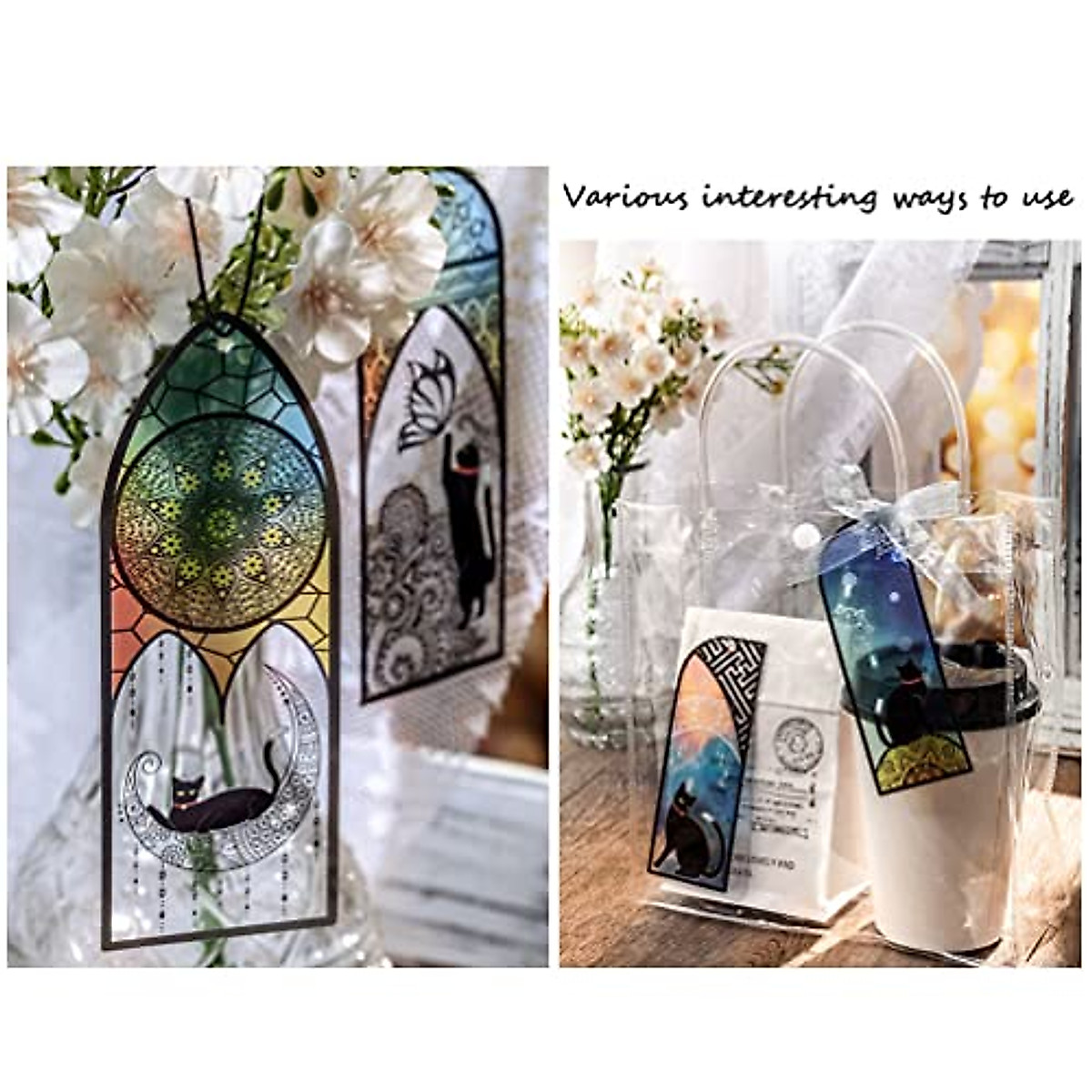 BLBMH 9PCS Cool Cat Bookmarks Set Cute Animal Bookmarks for Women Kids Girls Book Lovers Book Marks Bulk for Book Club Classroom Gifts for Students