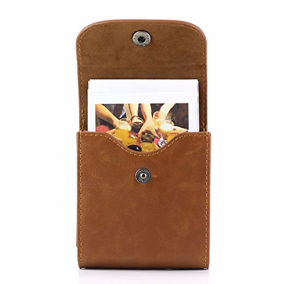 WOGOZAN Photo Pouch Album for Fujifilm Instax Square SQ1 SQ20 SQ10 SQ6 SP-3 Instant Camera Film Mini 3 Inch Film Accessories Case Bag with Soft PU Leather Material (Brown)