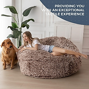 MAXYOYO Giant Bean Bag Chair Bed for Adults, Convertible Beanbag Folds from Lazy Chair to Floor Mattress Bed, Large Floor Sofa Couch, Big Sofa Bed, High-Density Foam Filling, Machine Washable