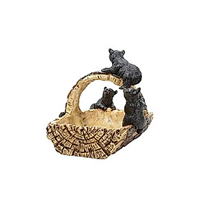 Black Bear & Log Basket