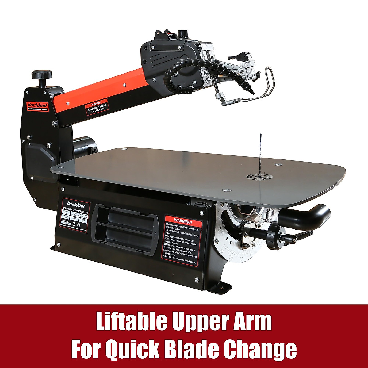 Bucktool 22 Inch Variable Speed Scrow Saw, 1.3A Scroll Saw for Woodworking