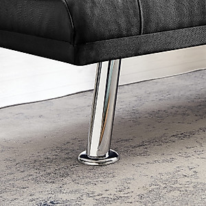 Eafurn Upholstered Futon Sofa Bed with Mattress and Frame, Convertible Loveseat Lounge Couch Daybed,Folding Love Seat w/Adjustable Backrest,Small Tufted Sofa & Couches for for Overnight Guest