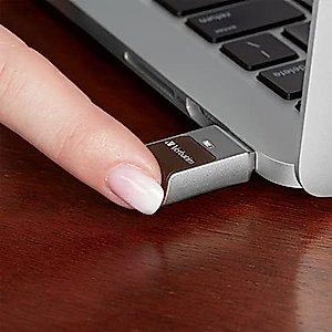 32GB Fingerprint Secure USB 3.0 Flash Drive with AES 256 Hardware Encryption – Silver