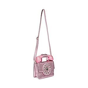 Betsey Johnson Womens Betsey Johnson Party Line Rhinestone Phone Bag, Pink, One Size US