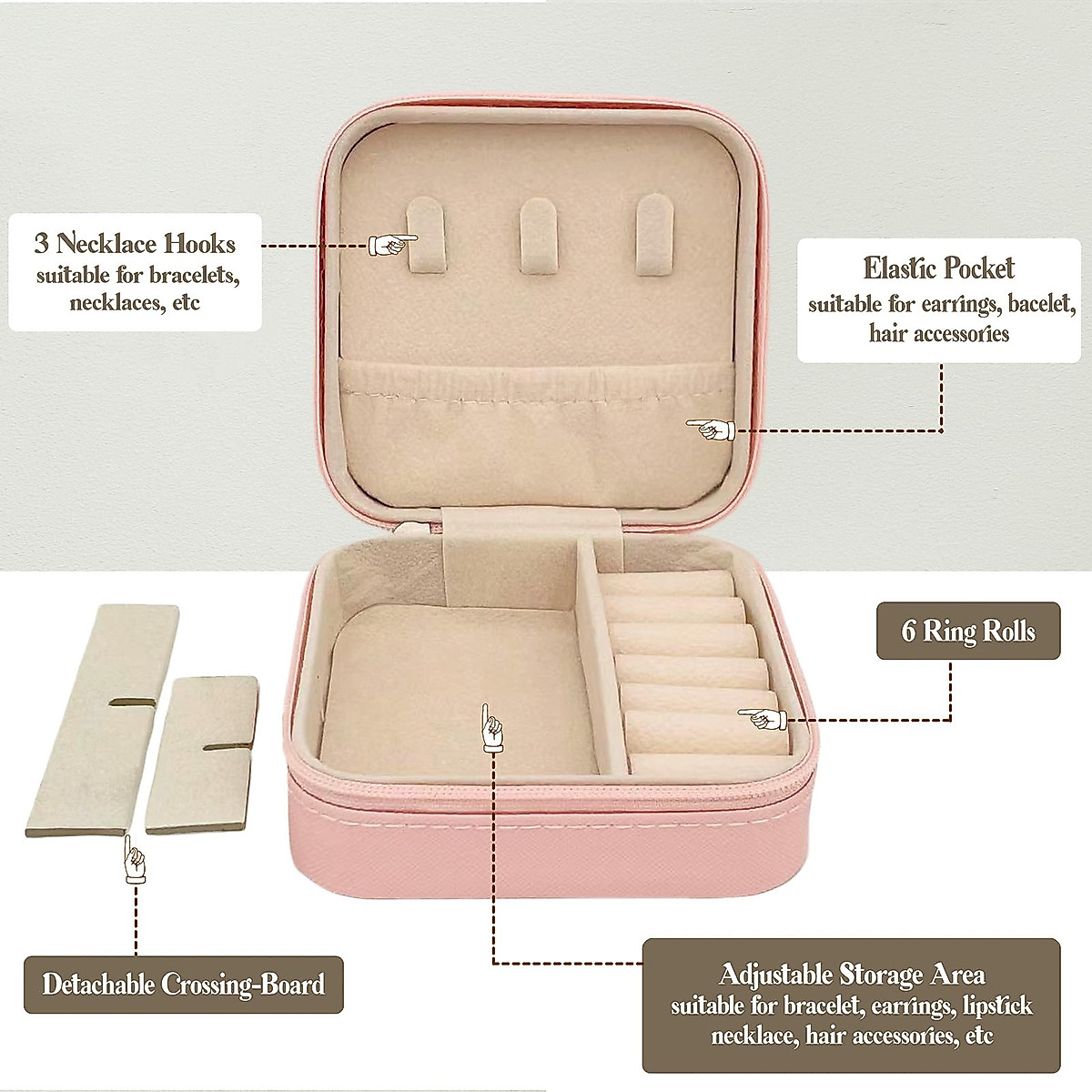 ZomefinKiu Gift for 60 Year Old Woman, 60th Birthday Jewelry Storage Box with Refillable Perfume Bottle, 60th Birthday Gift for Her, 60 & Fabulous, Women 60th Birthday, 60 Bday Gift